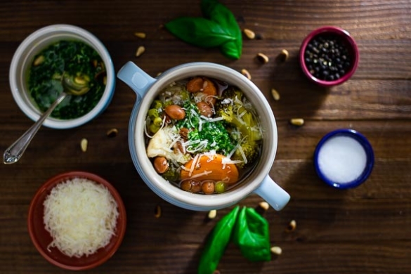 Minestra di Primavera - Enjoy a hearty vegetable minestrone