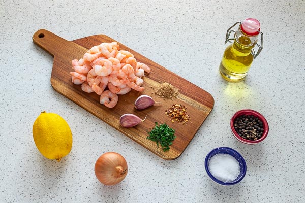 Entrée de crevettes - An easy starter of prawns in a tasty sauce